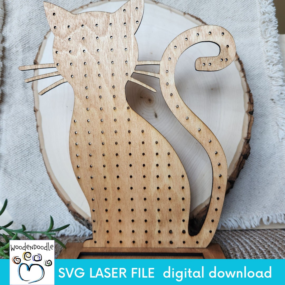 Earring Stand, Cat 2 Earring Stand, SVG - Etsy