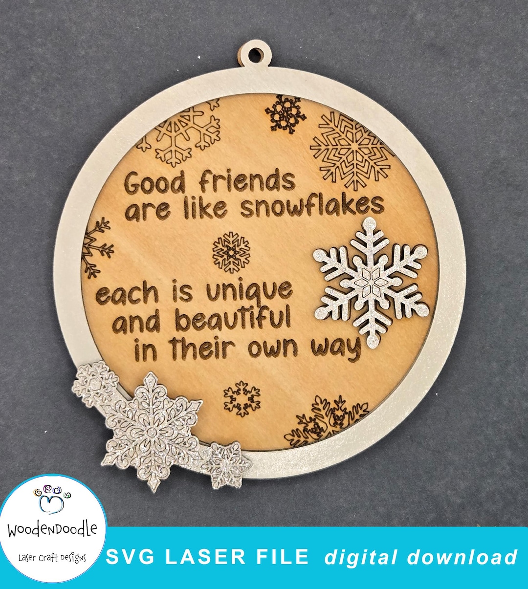Good Friends Are Like Snowflakes SVG Ornament | Unique Friendship Gift ...