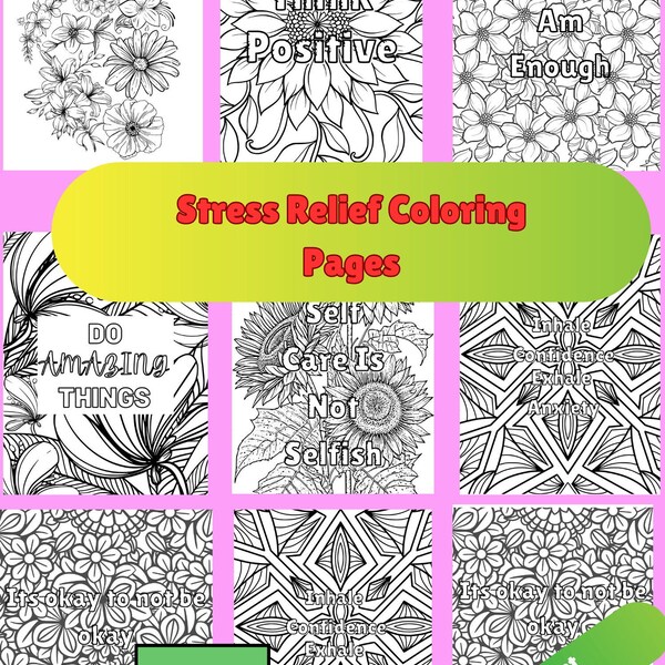 Mental Health Coloring Book - Etsy