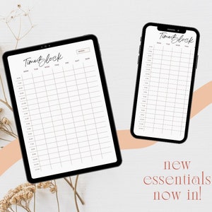 Minimalist Weekly Time Block Planner | Printable Hourly Schedule | PDF ...