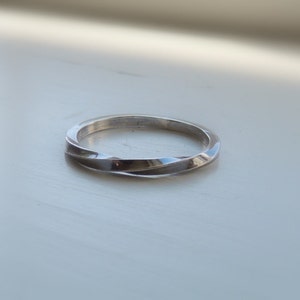 Simple Silver Ring - Sterling Silver Ring Band - Gift for Her ...