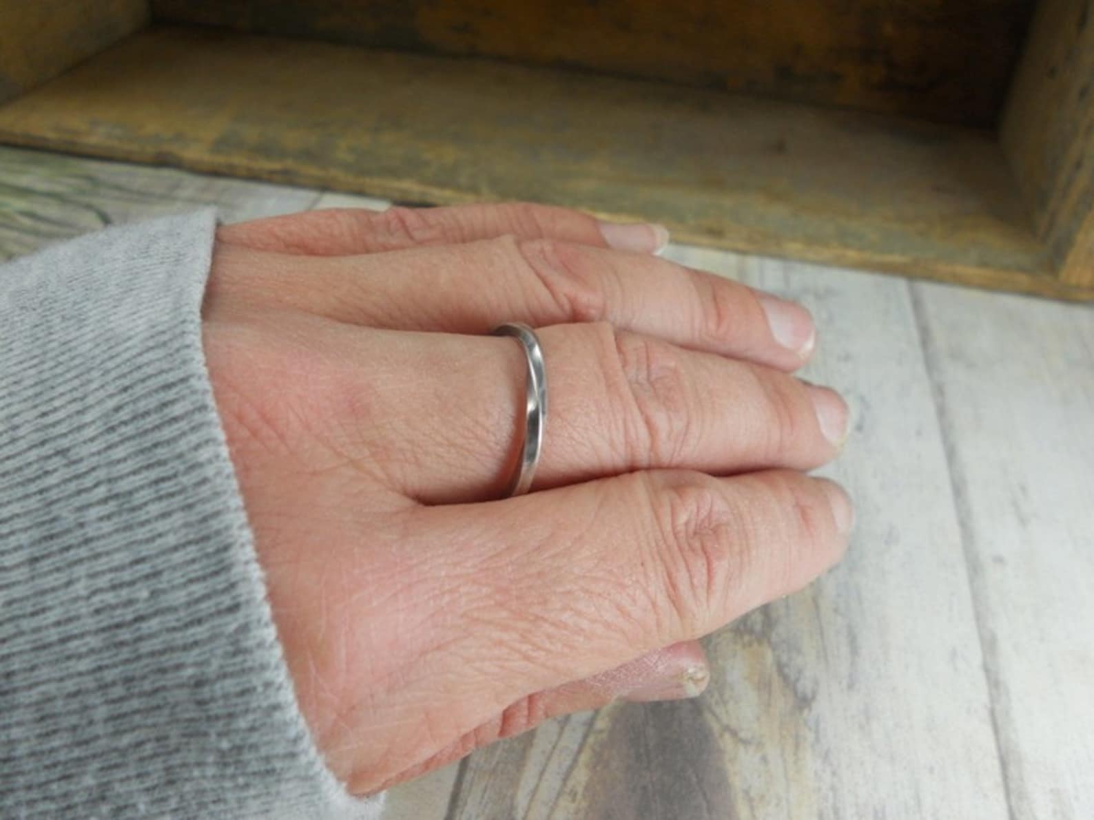 Simple Silver Ring Sterling Silver Ring Band Gift for Her | Etsy