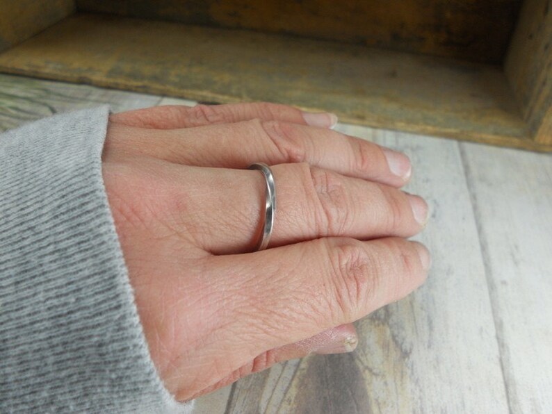 Simple Silver Ring Sterling Silver Ring Band Gift for Her | Etsy