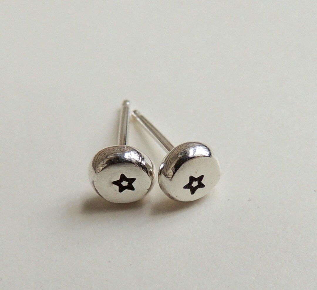 Tiny Star Stud Earrings Sterling Silver Star Earrings Celestial Jewelry ...