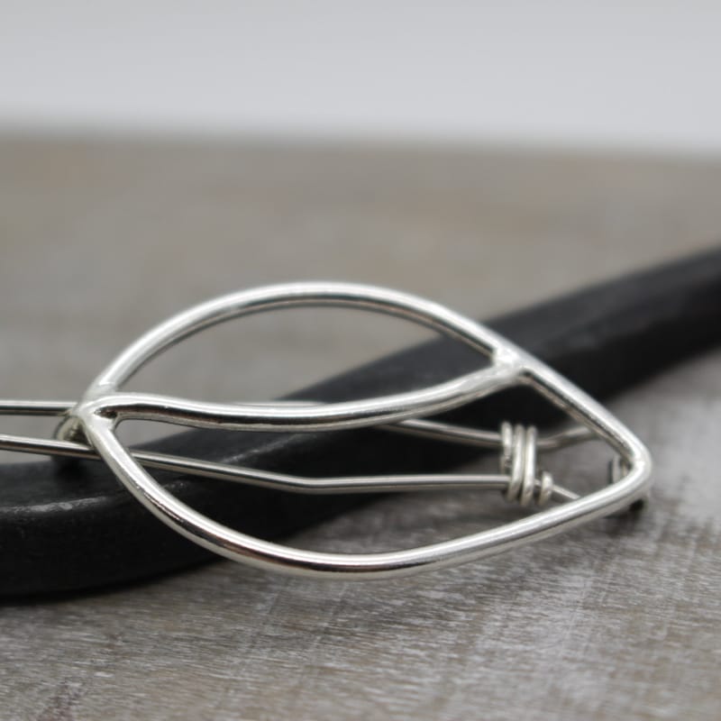 Silver Hair Clip Handmade - Etsy