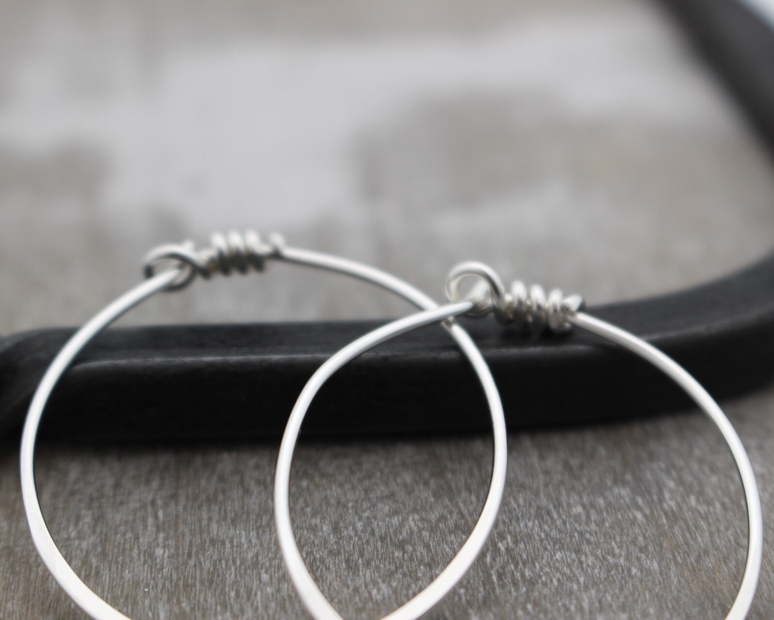 Sterling silver hoop earrings basic hoops boho hoops | Etsy