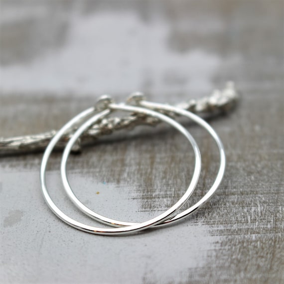 Boho silver hoop earrings store