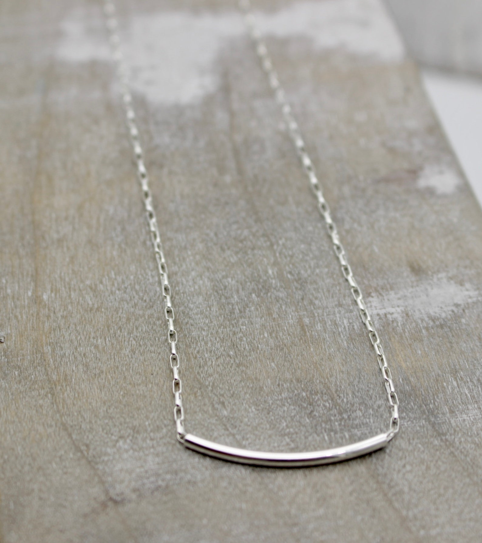 Sterling Silver Tube Necklace: Minimalist Layering Jewelry - Etsy
