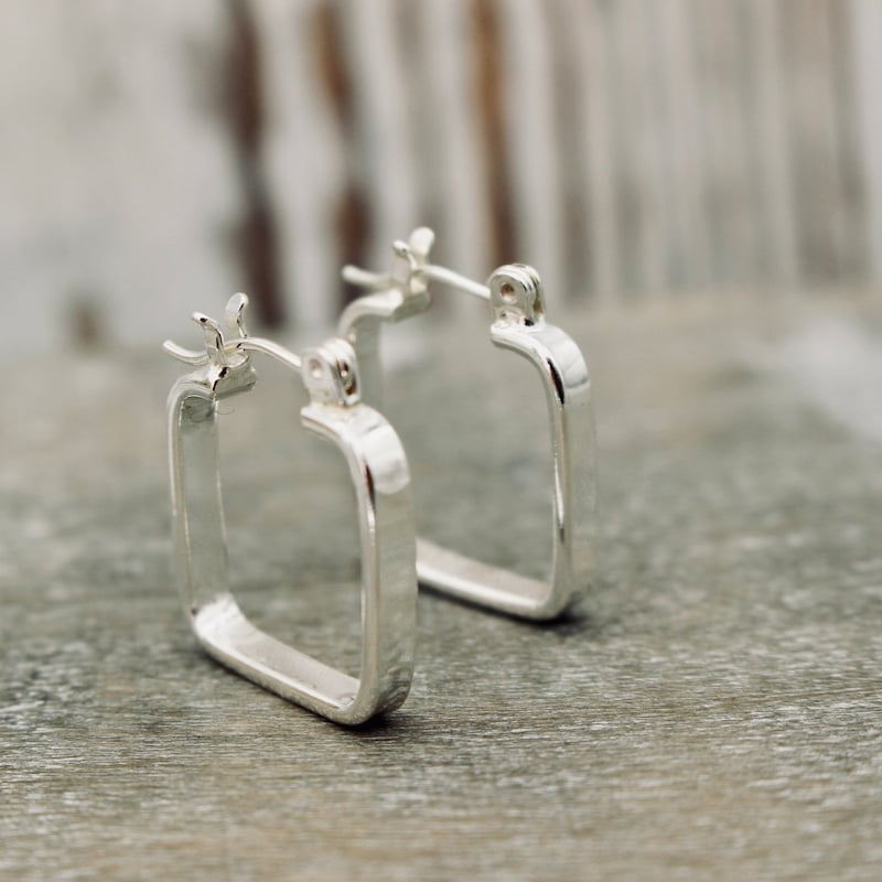 Square Hoops - Etsy