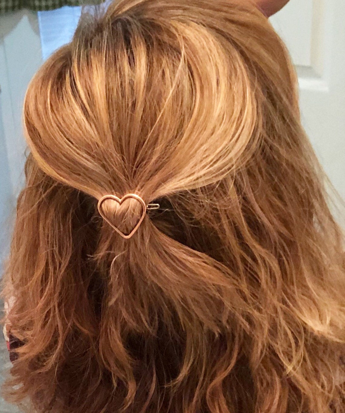 Small gold heart barrette Heart Barrette Gift for Her | Etsy