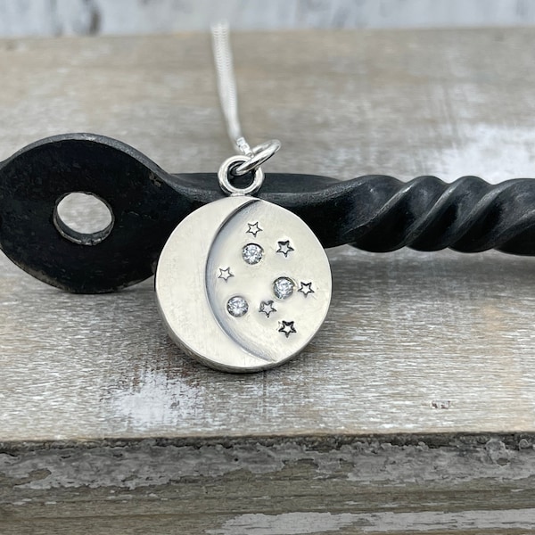 Silver Moon Charm - Etsy