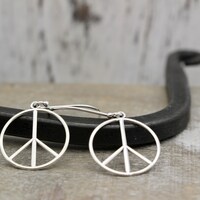 Peace Stud Earrings - Etsy
