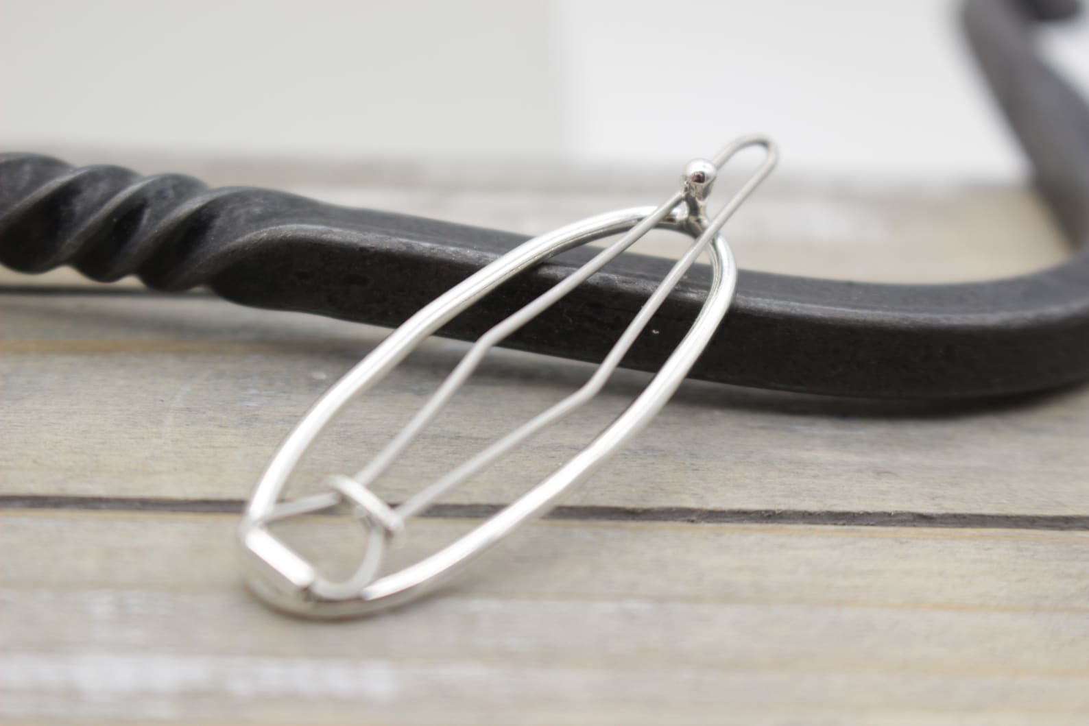 Petite Oval Barrette Small Sterling Silver Barrette Gift - Etsy