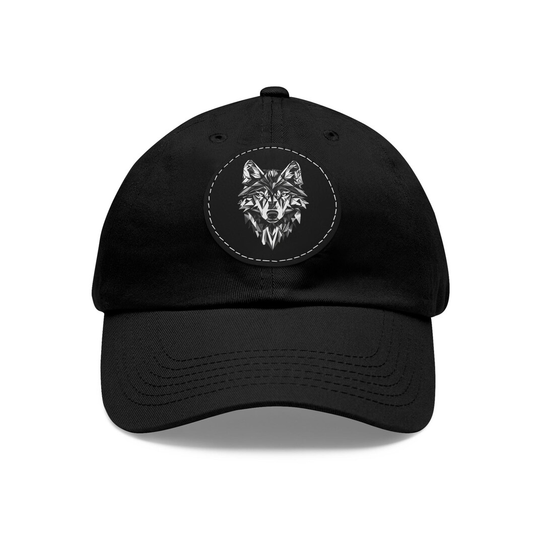 Baseball Hat (wolf Patch), Wolf Leather Patch Baseball Cap, Jungle ...