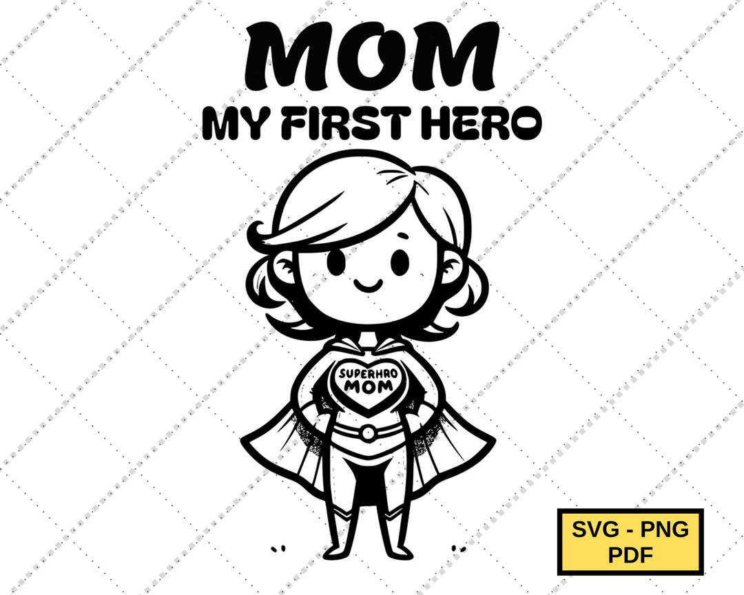 Hero Mom SVG, PNG, Shirt Design, SVG T-shirt Design, Mom, Moms, Gift ...