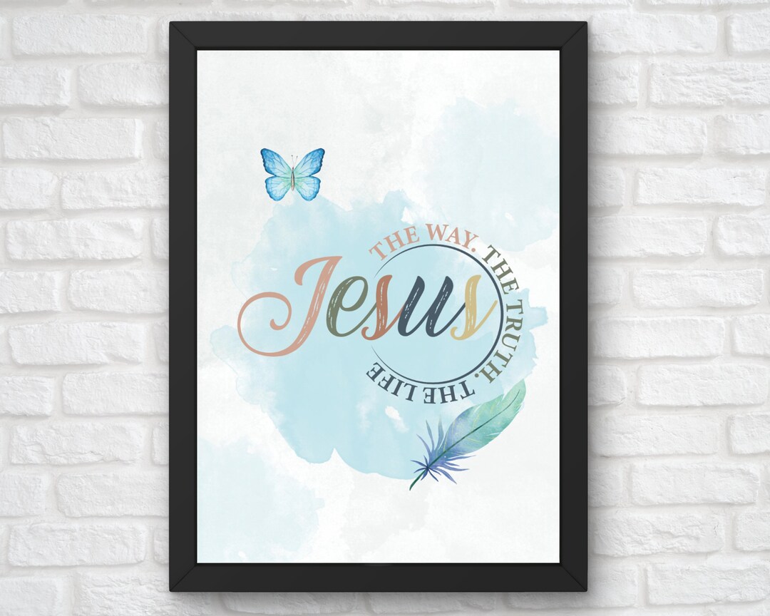 Christian Wall Art, Bible Home Decor, Modern Scripture Printable, Faith ...