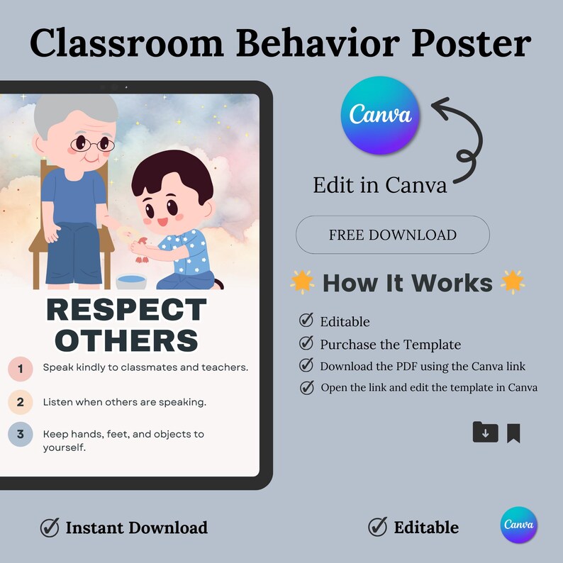 Classroom Behavior Chart, Behavior Management Rules, Educational Social ...