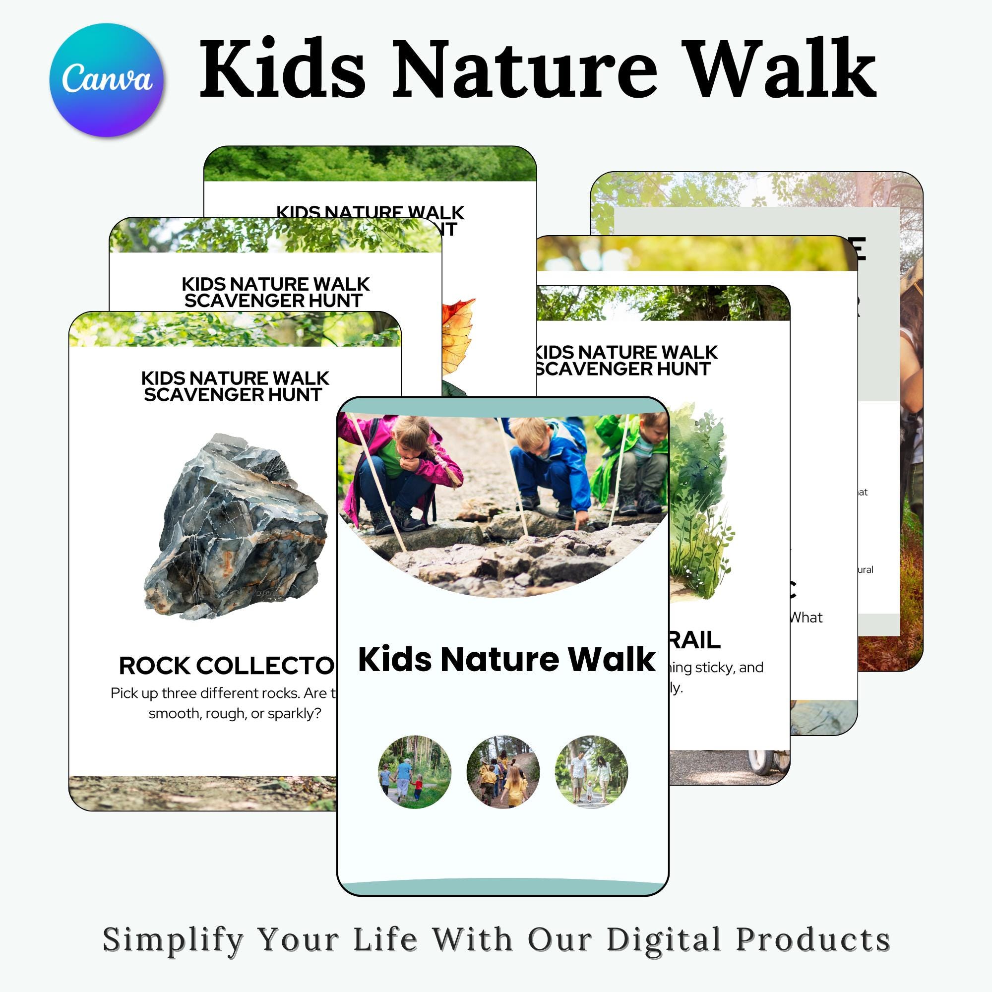 Kids Nature Walk Activity, Outdoor Scavenger Hunt, Homeschool Nature ...