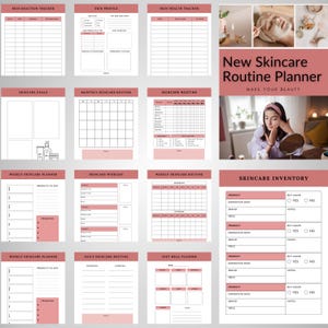 Skincare Planner Template, Selfcare Beauty Routine, Skincare Routine ...