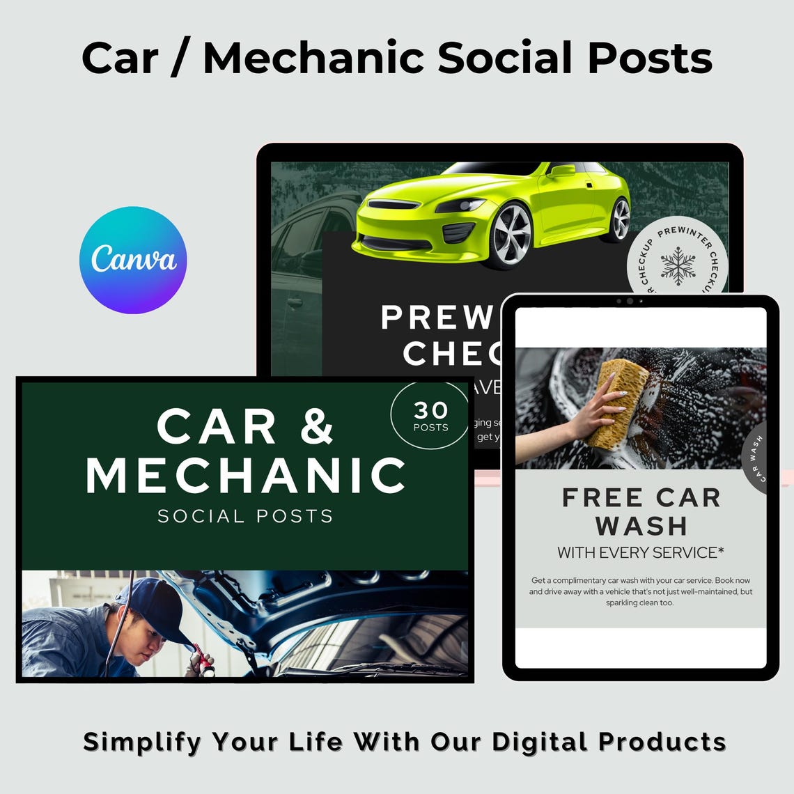 Car Social Media Posts, Auto Mechanic Template, Car Repair Instagram ...