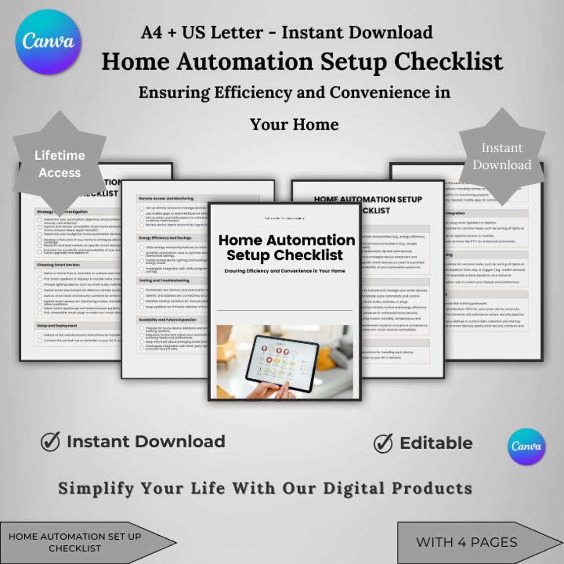 Home Automation Printable Checklist, Automation Setup Checklist, Modern ...