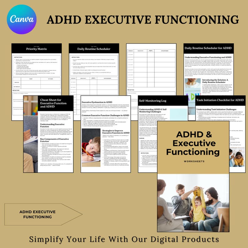 Adhd Worksheets, Executive Functioning Worksheets, Daily Routine ...