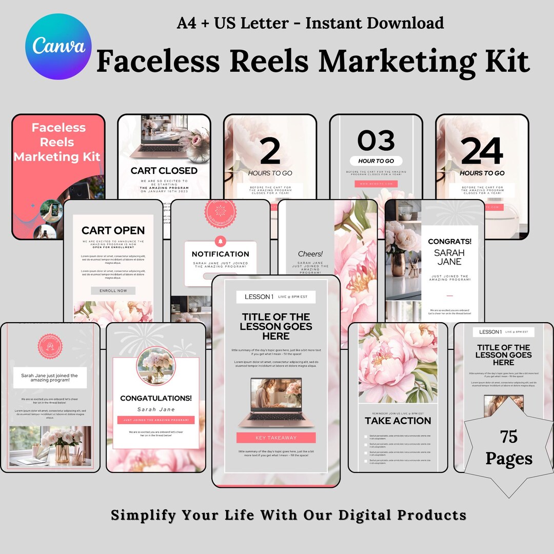 Marketing Reels Template, Faceless Reels Marketing Kit, Faceless Video ...
