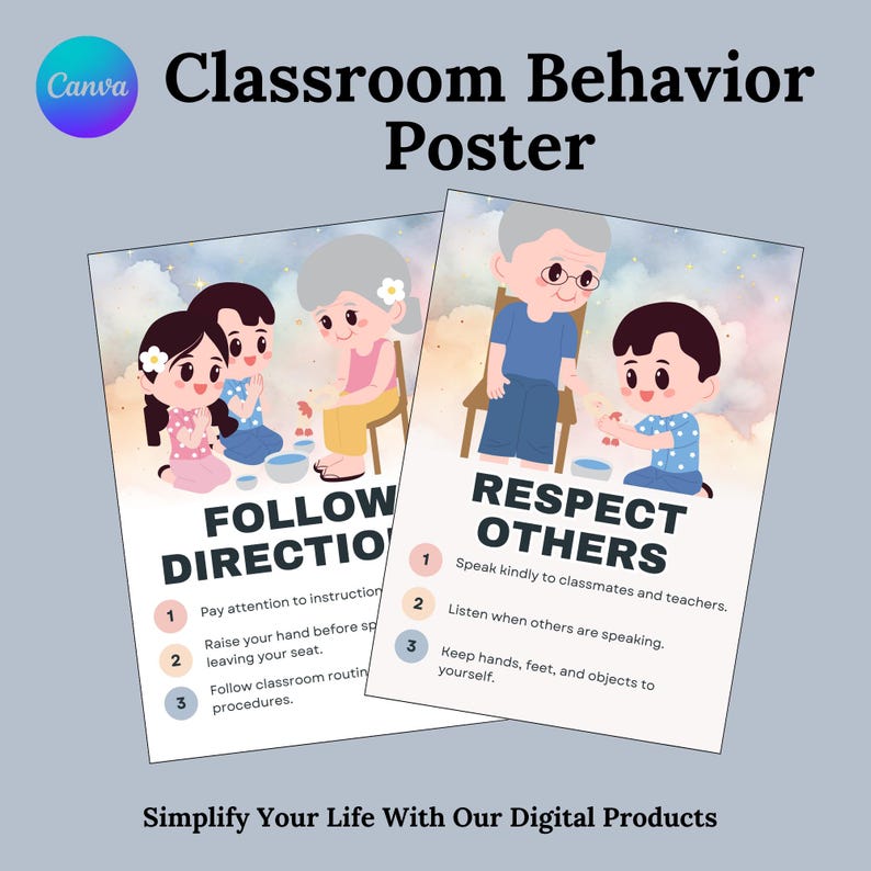Classroom Behavior Chart, Behavior Management Rules, Educational Social ...