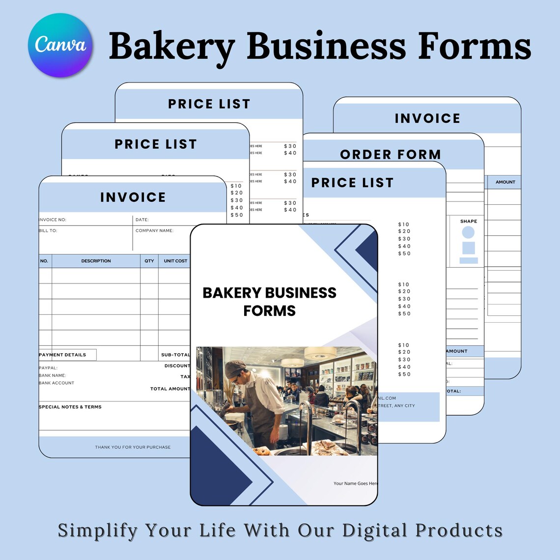 Bakery Business Forms, Bakery Order Forms, Custom Order Form Template ...