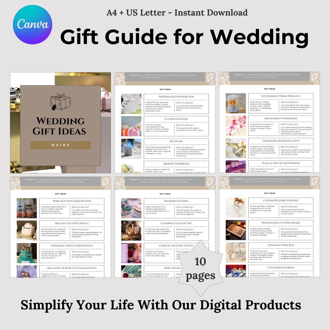 Gift Guide for Wedding, Unique Wedding Gifts for Couples, Bridal Shower ...