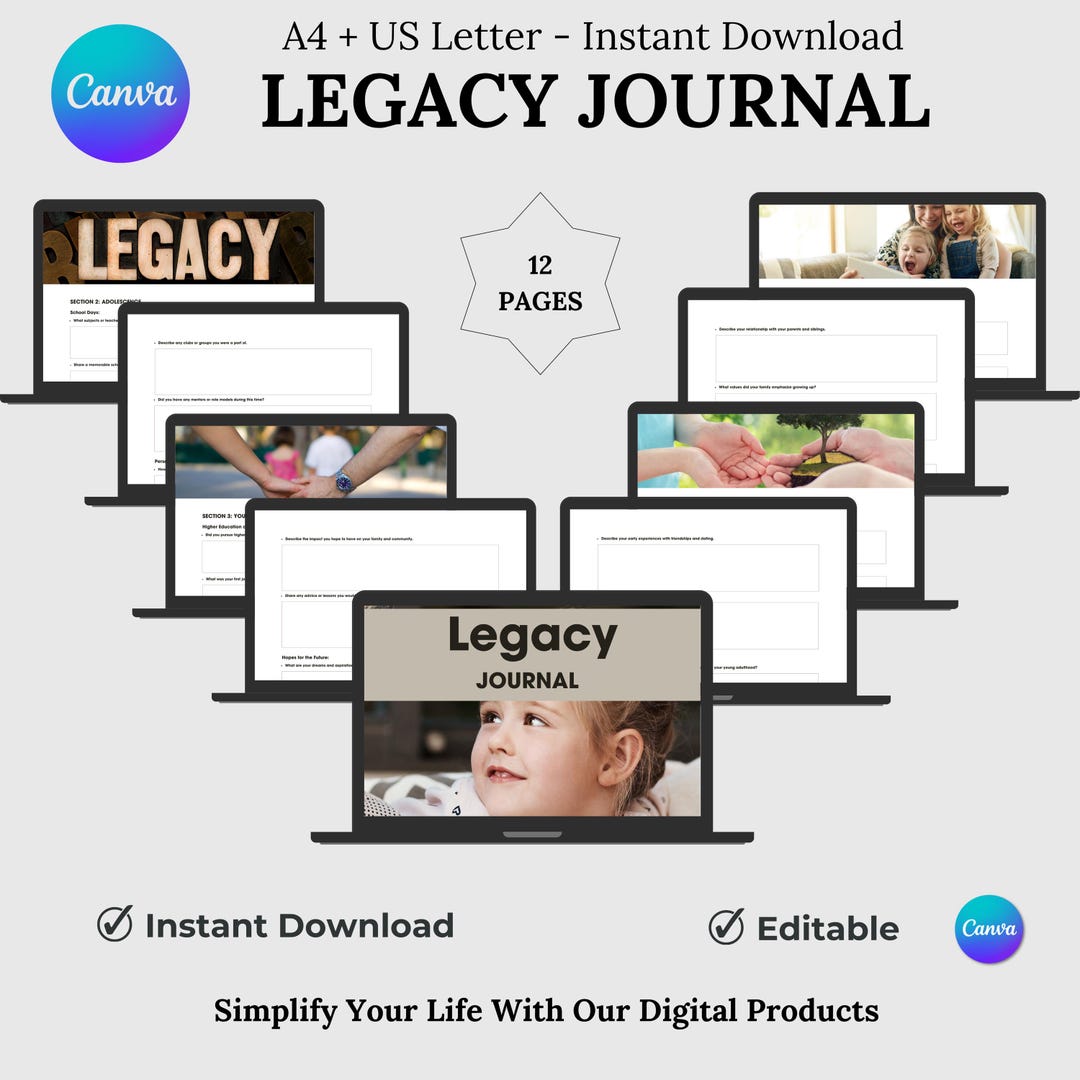 Legacy Journal, Grandma Gratitude Journal, Goodnotes Prompt Journal ...