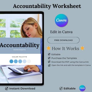 Accountability Worksheet, Responsibility Chart Worksheet, Avoidance ...