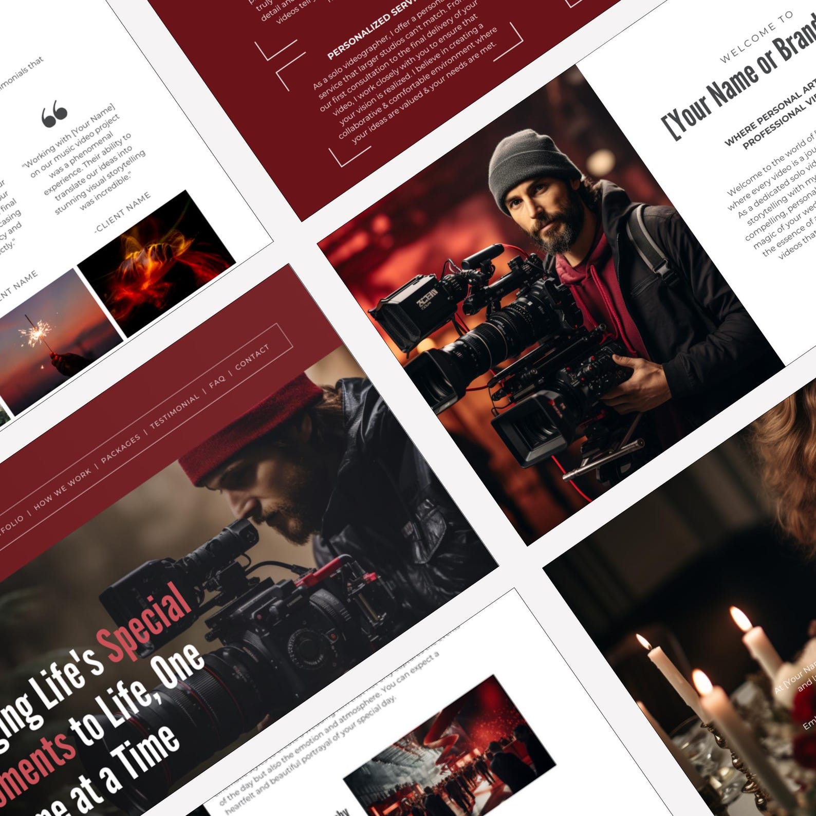 Videographer Website, Custom Business Portfolio Website, Creative ...
