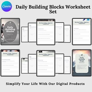 Building Blocks Worksheet Template, Personal Growth Coaching Templates ...