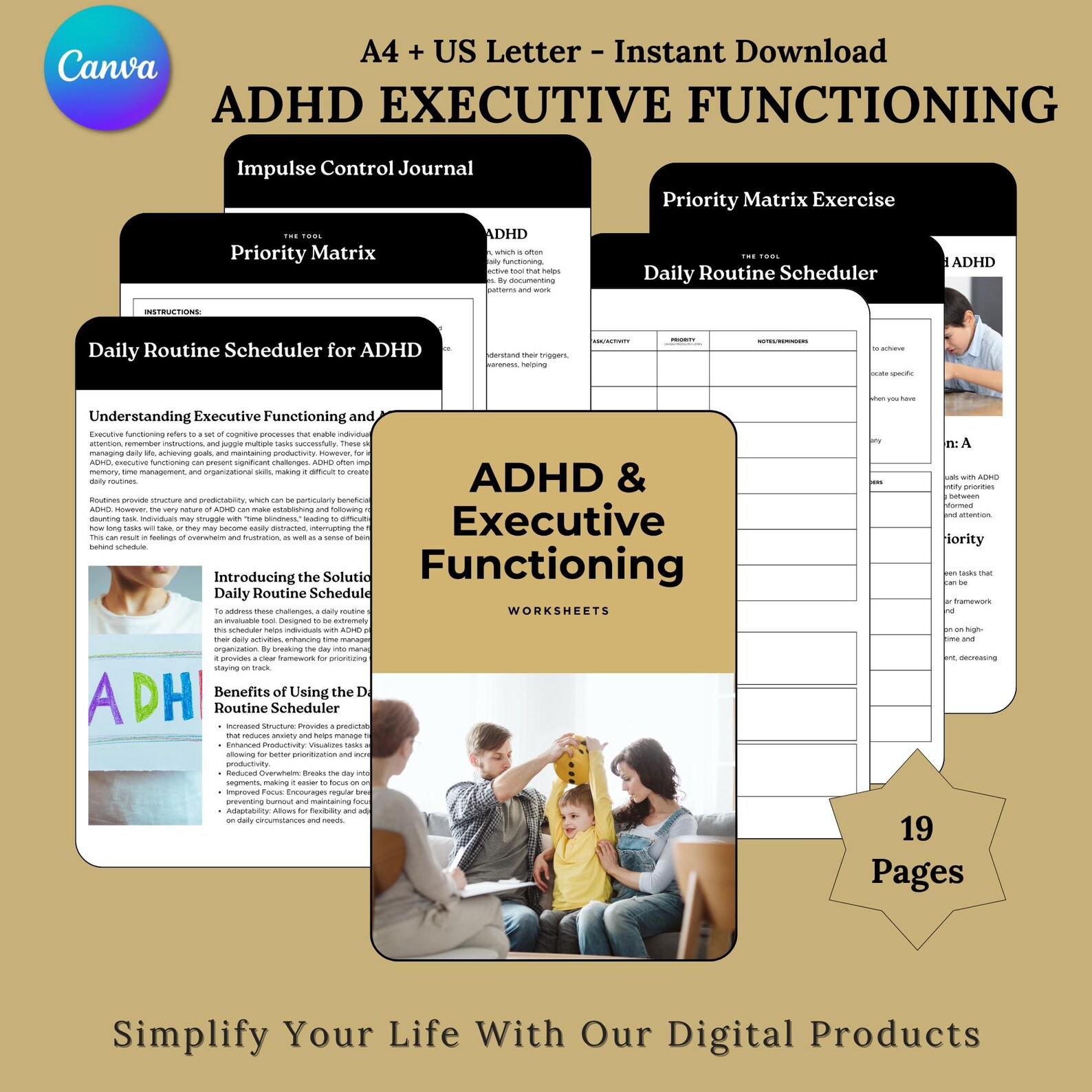 Adhd Worksheets, Executive Functioning Worksheets, Daily Routine ...