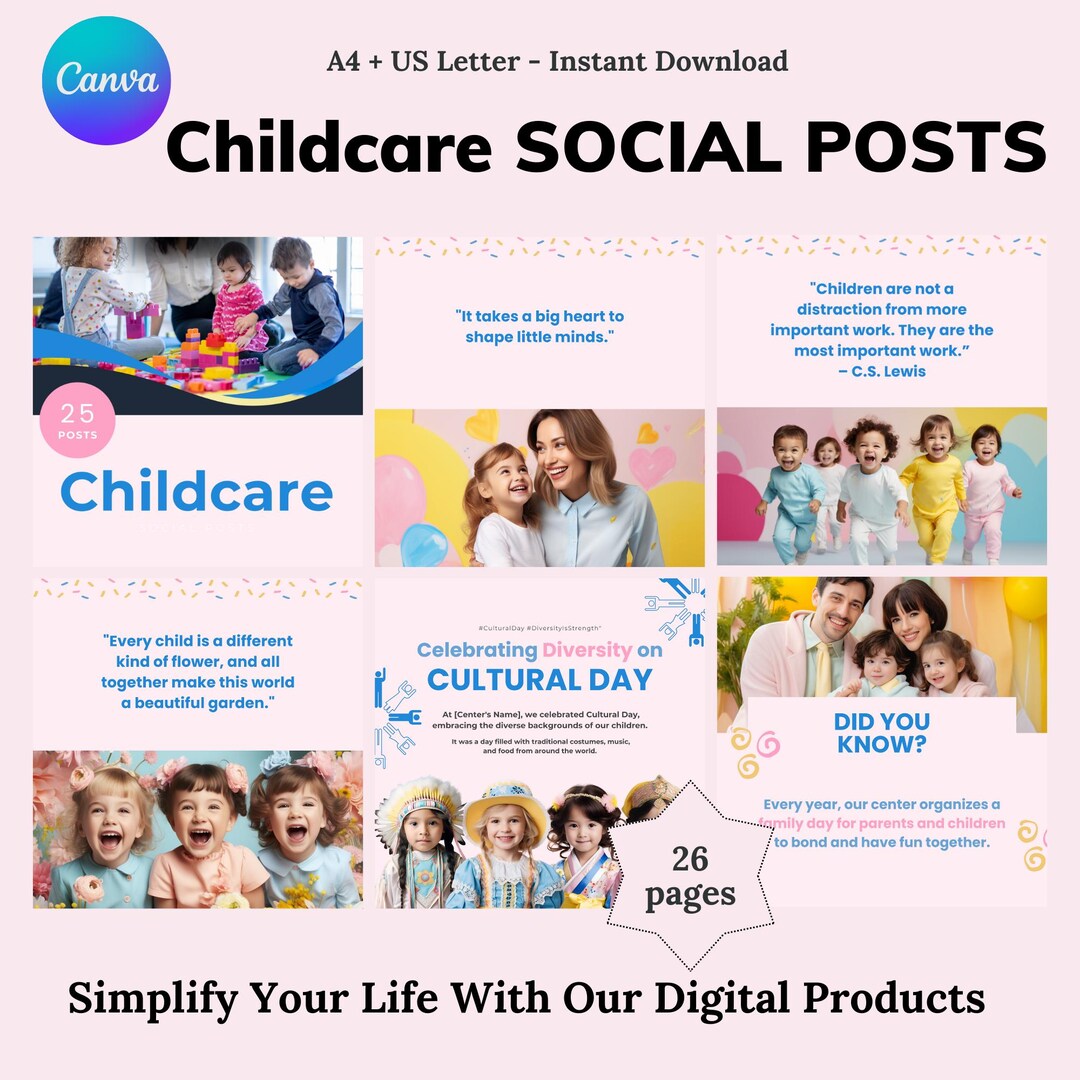 Childcare Templates, Childcare Social Media Posts, Childcare Business ...