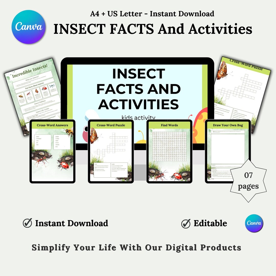 Insect Activity Learning, Insects Learning Kids Activities, Coloring ...