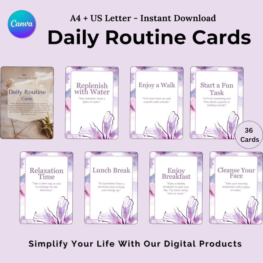 Daily Routine Cards Kids, Morning Routine Affirmation Cards ...