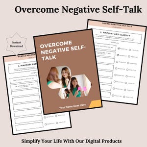 Therapy Worksheet, Negative Self Talk Psychology Worksheet, Self ...