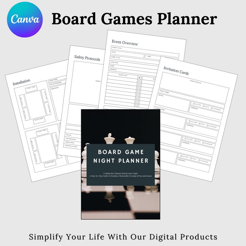 Board Game Event Planner, Family Game Night Tracker, Board Game Weekly ...