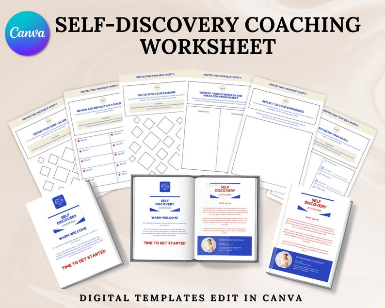 Self Worth Worksheet, Self Discovery Coaching Worksheets, Self ...
