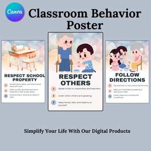 Classroom Behavior Chart, Behavior Management Rules, Educational Social ...