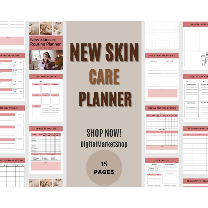 Skincare Planner Template, Selfcare Beauty Routine, Skincare Routine ...