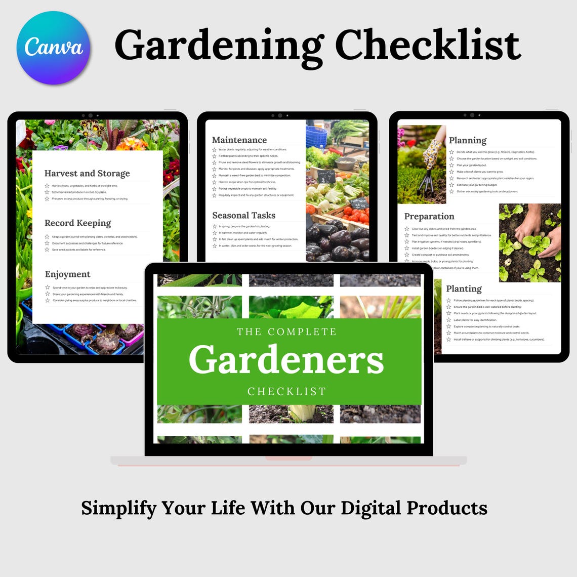 Gardening Planner, Digital Planting Guide, Gardening Tools, Home ...