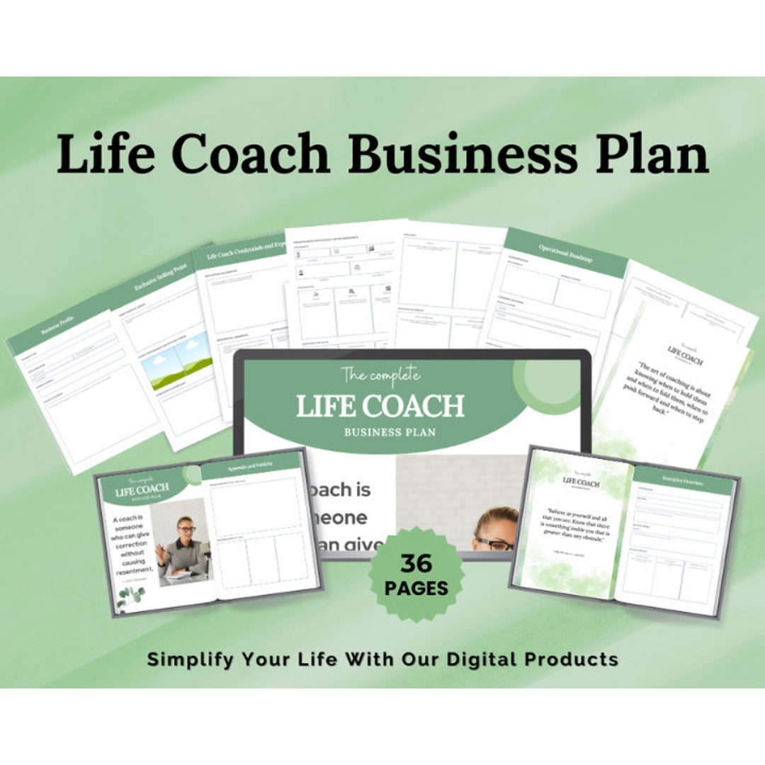 Life Coach Business Plan, Coaching Planner Template, Life Coaching ...