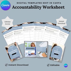 Accountability Worksheet, Responsibility Chart Worksheet, Avoidance ...
