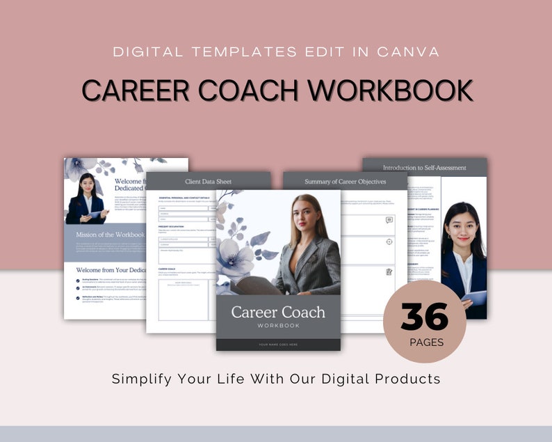 Coaching Workbook, Business Coach Template, Career Planning Guide, Life ...