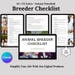 Breeder Monthly Planner, Animal Breeder Checklist, Puppy Breeder ...