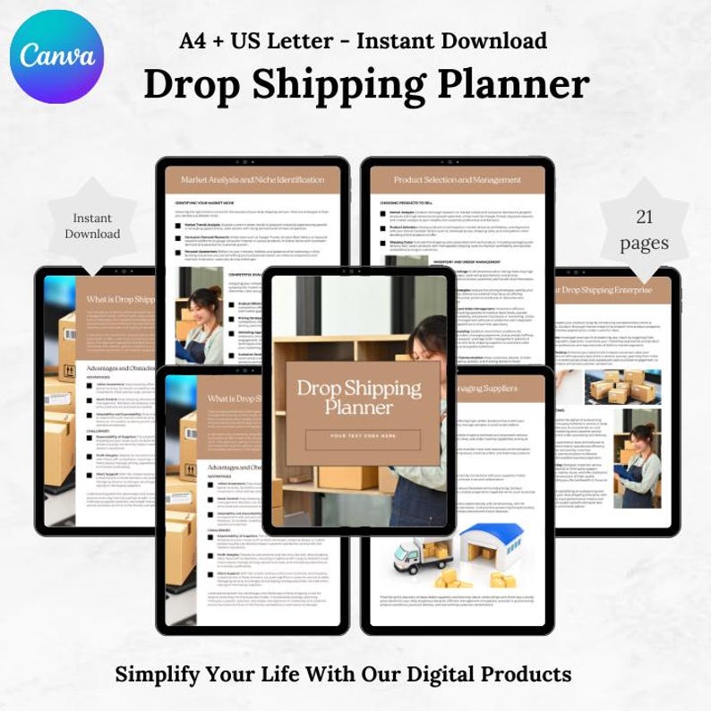 Dropshipping Guide, Dropshipping Digital Planner, Market Analysis ...