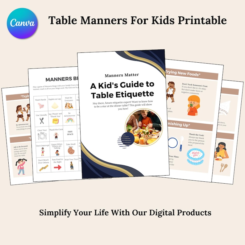 Kids Behavior Chart, Table Etiquette Kids Worksheet, Kids Learning ...